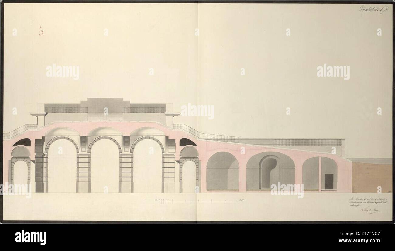 Ludwig Gabriel von Remy (Architekt in) Vienna I, Hofburg, Outer Burgtor ...