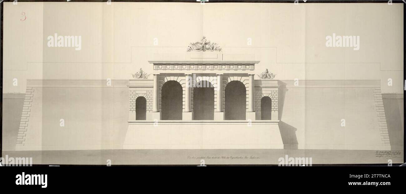 Ludwig Gabriel von Remy (Architekt in) Vienna I, Hofburg, Outer Burgtor ...