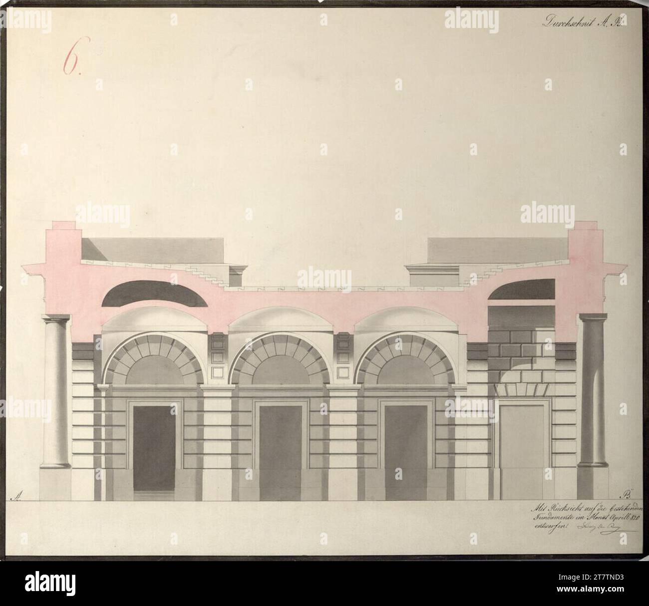 Ludwig Gabriel von Remy (Architekt in) Vienna I, Hofburg, Outer Burgtor ...