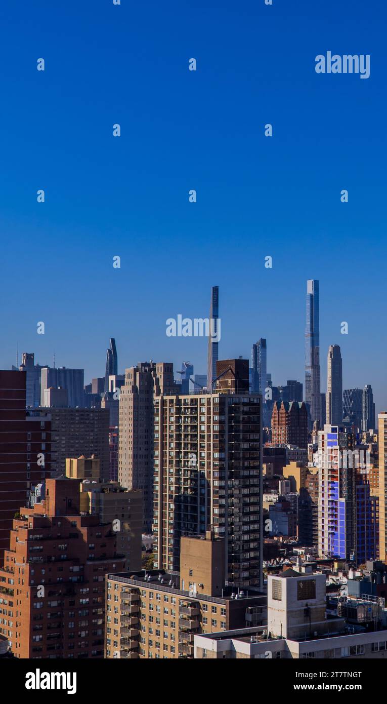 The skyline of Manhattan on the Upper East Side in New York City Stock Photo - Alamy