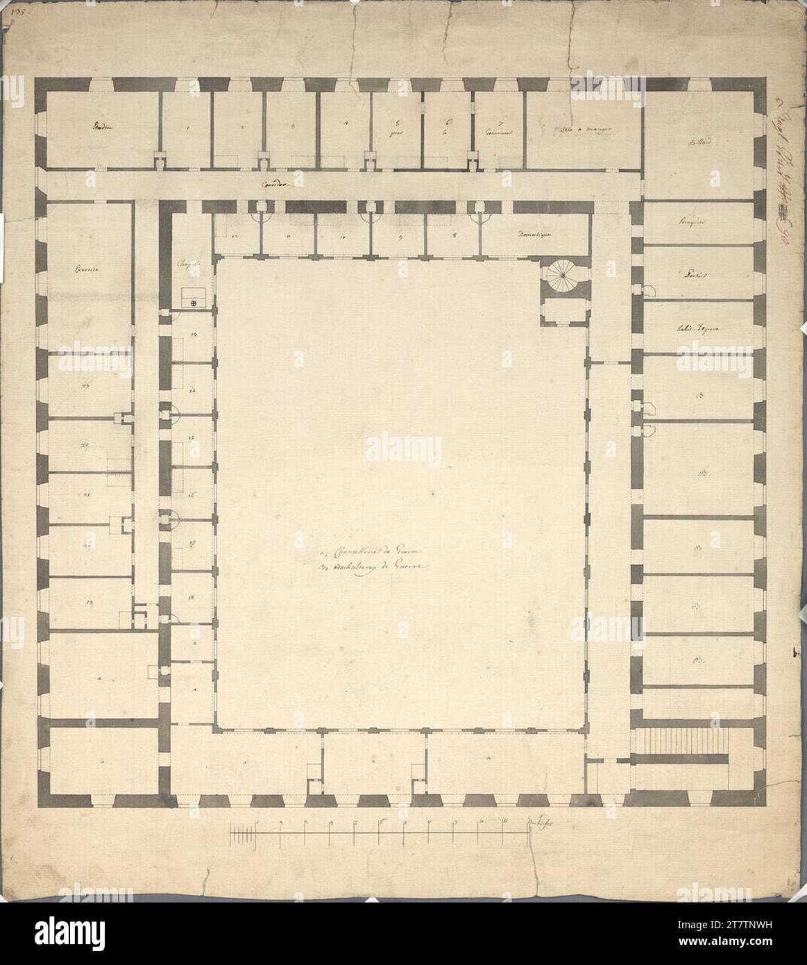 (Baron) Jean Nicolas Jadot (Architekt in) Vienna I, Hofburg, Stallburg ...