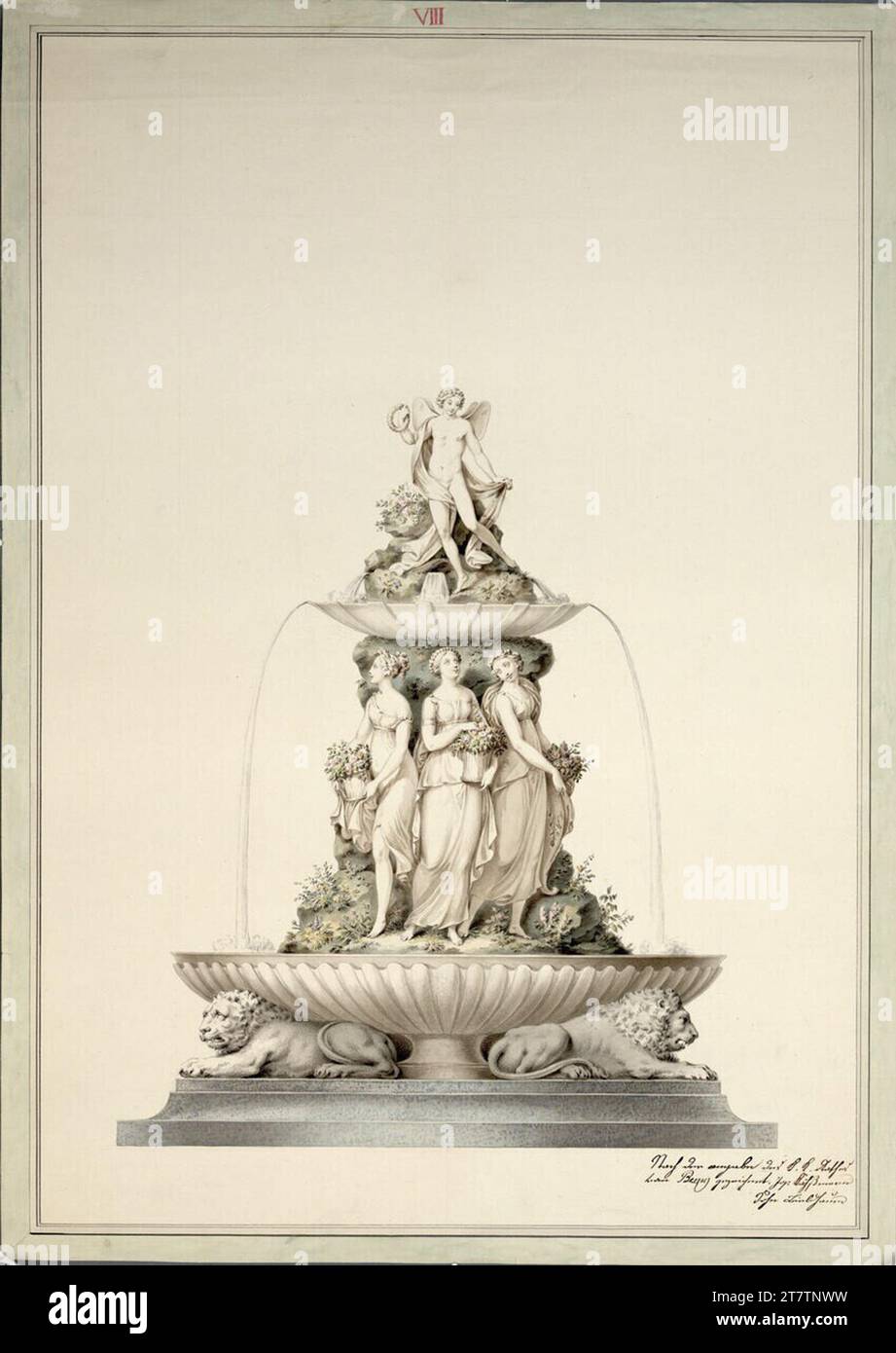 Ludwig Gabriel von Remy (Architekt in) Vienna I, Hofburg, Burggarten ...