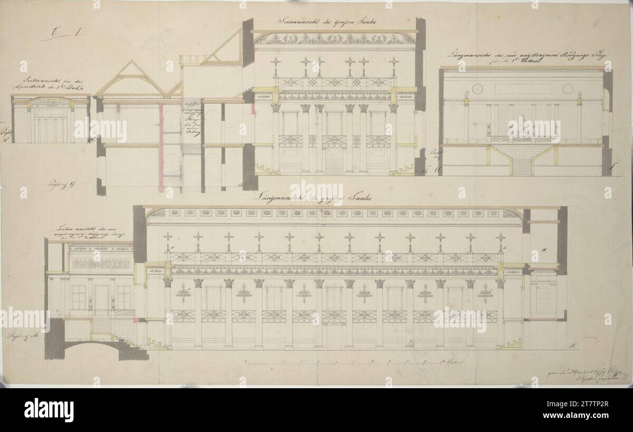 Johann Rupp (Architekt in) Vienna I, Hofburg, Redoutensa altract, large ...