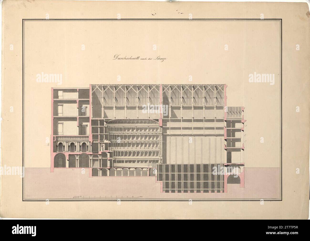 Anton Ortner (Architekt in) Vienna I, Hofburg, old Burgtheater ...