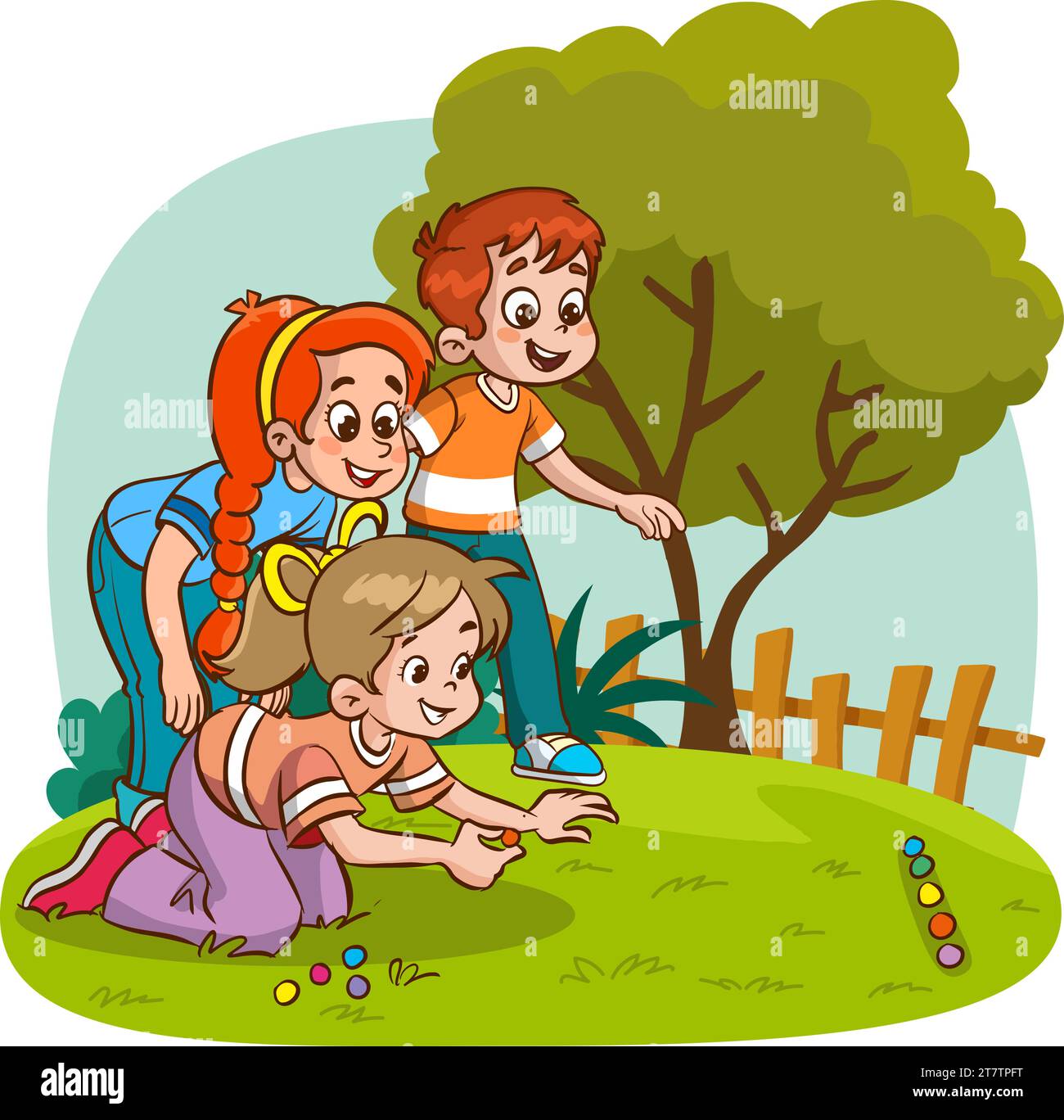 children playing marbles cartoon vector Stock Vector Image & Art - Alamy