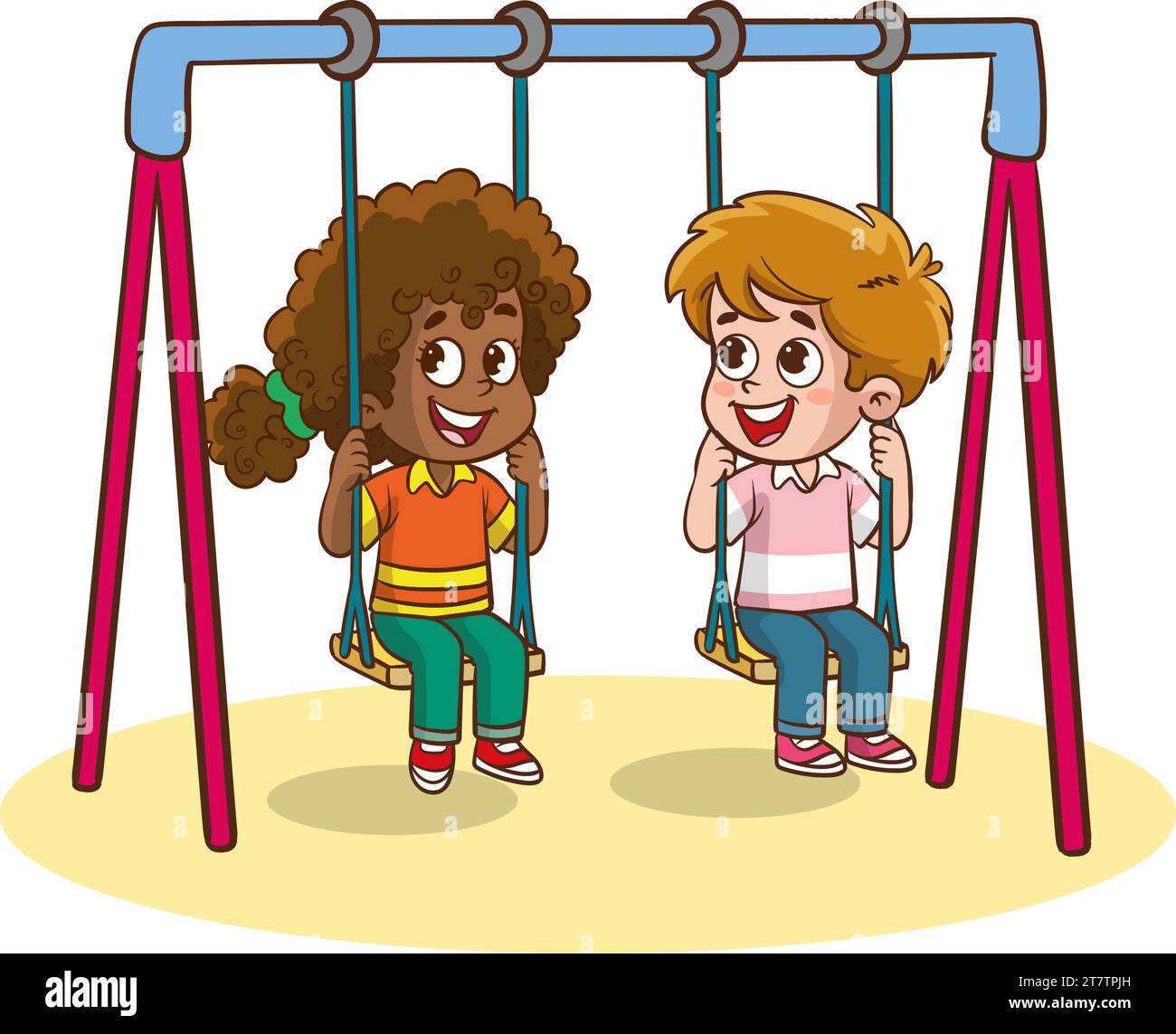 Kids playing garden swing ball hi-res stock photography and images - Alamy