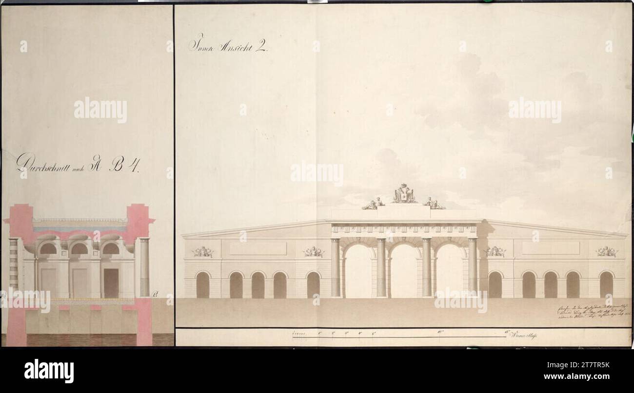 Ludwig Gabriel von Remy (Architekt in) Vienna I, Hofburg, Outer Burgtor ...