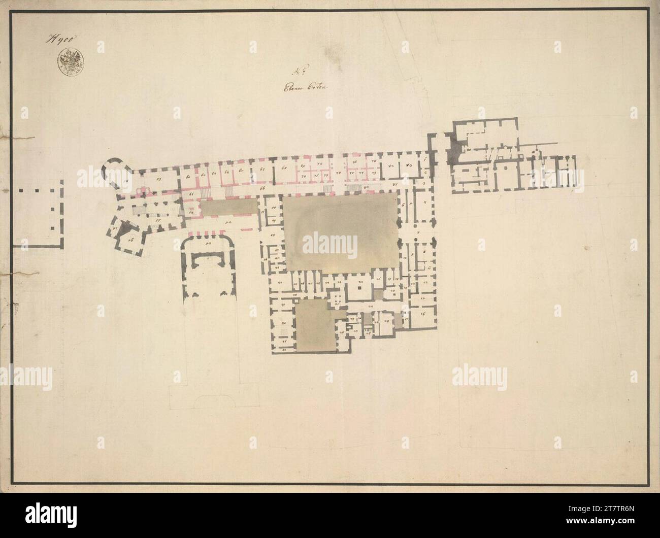 unbestimmt (An der Entstehung Beteiligte r) Innsbruck, Hofburg, Ebener Erden, floor plan. Paper ...