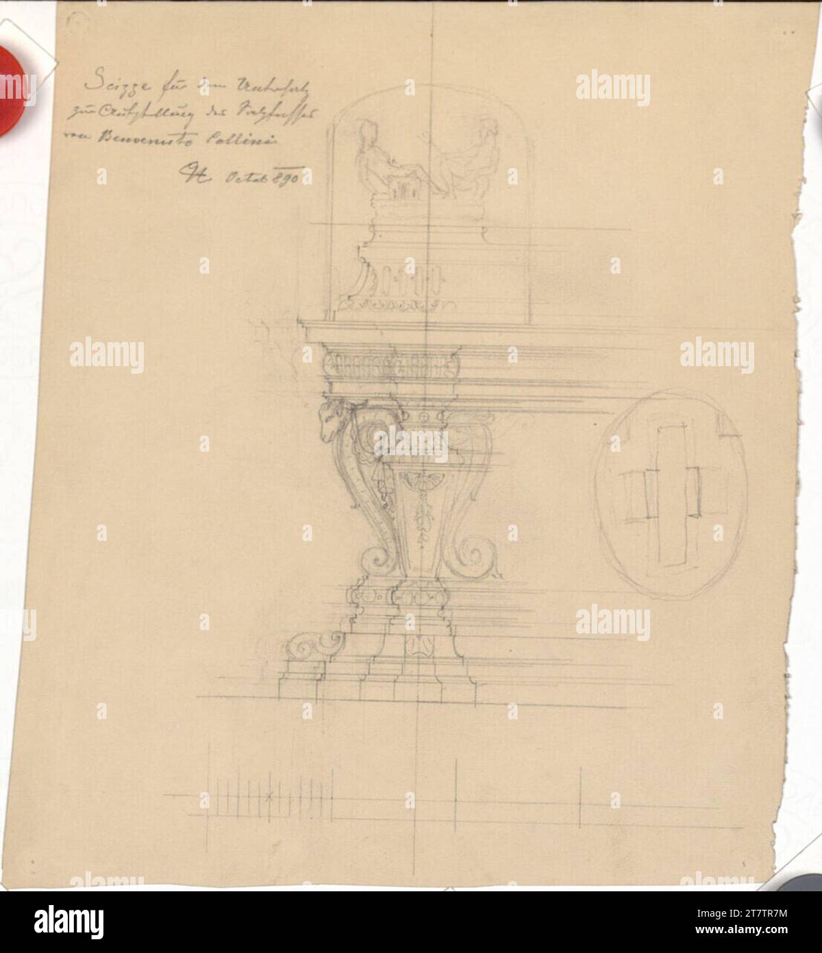 Carl von Hasenauer Vienna I, Kunsthistorisches Hofmuseum, draft as a ...