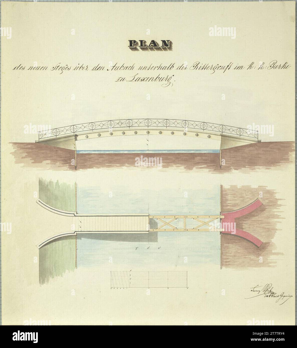unbestimmt (An der Entstehung Beteiligte r) Laxenburg, park, bridge ...