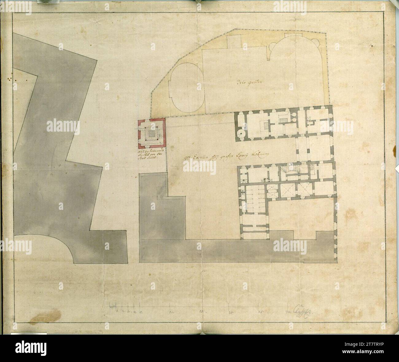 unbestimmt (An der Entstehung Beteiligte r) Laxenburg, Lascy - Palais, kitchen of the stables ...