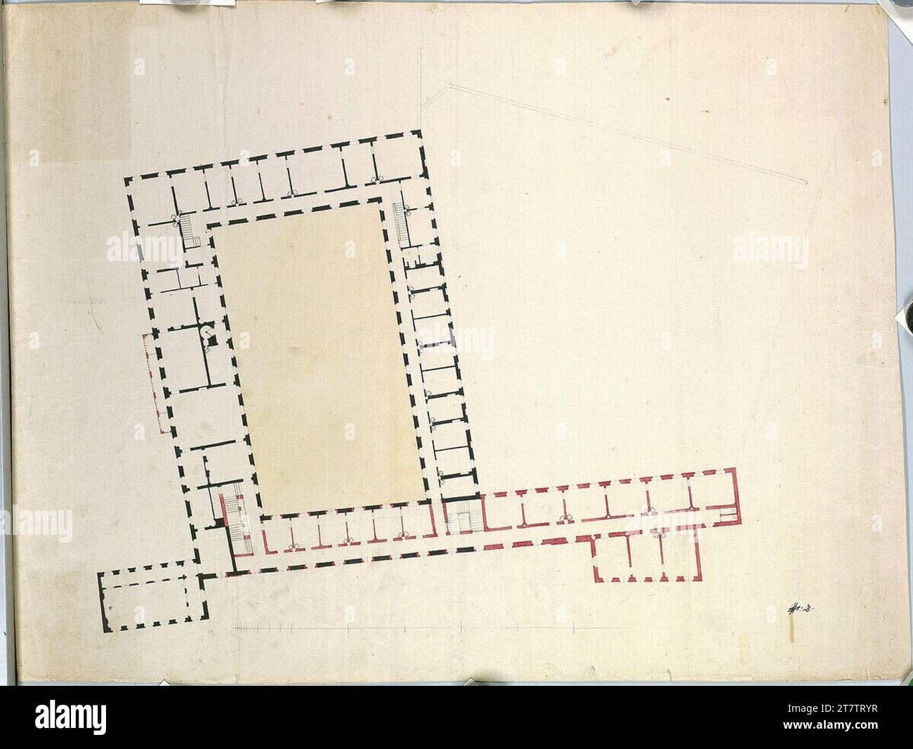 unbestimmt (An der Entstehung Beteiligte r) Laxenburg, castle, Blauer Hof, floor plan, 1st floor ...