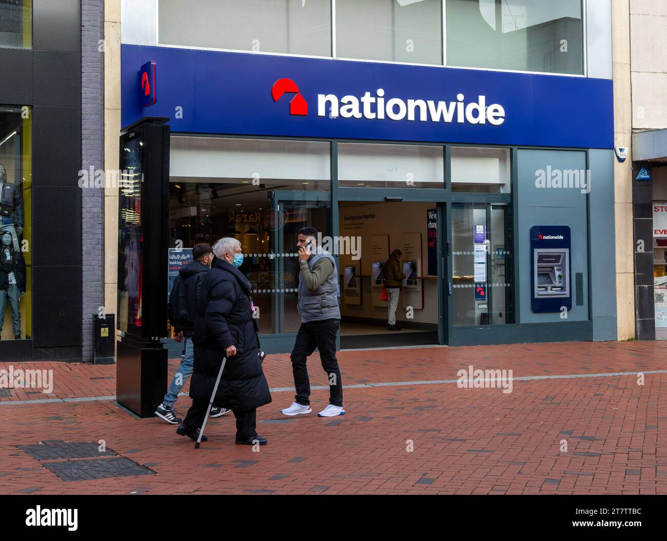 Branch of Nationwide building society in town centre of Reading ...