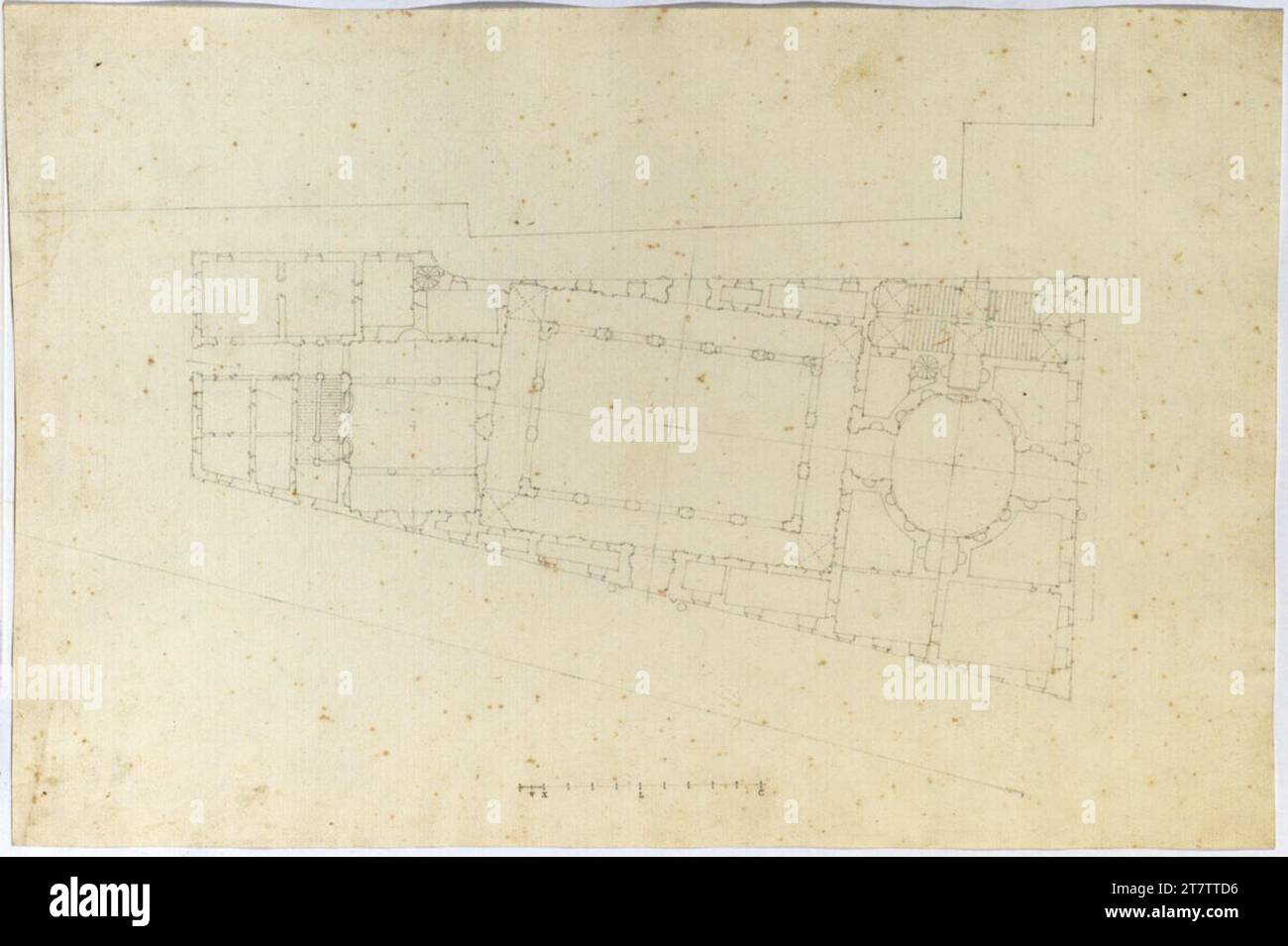 Francesco Borromini (Zeichner in) Rome, Palazzo Carpegna, project with ...