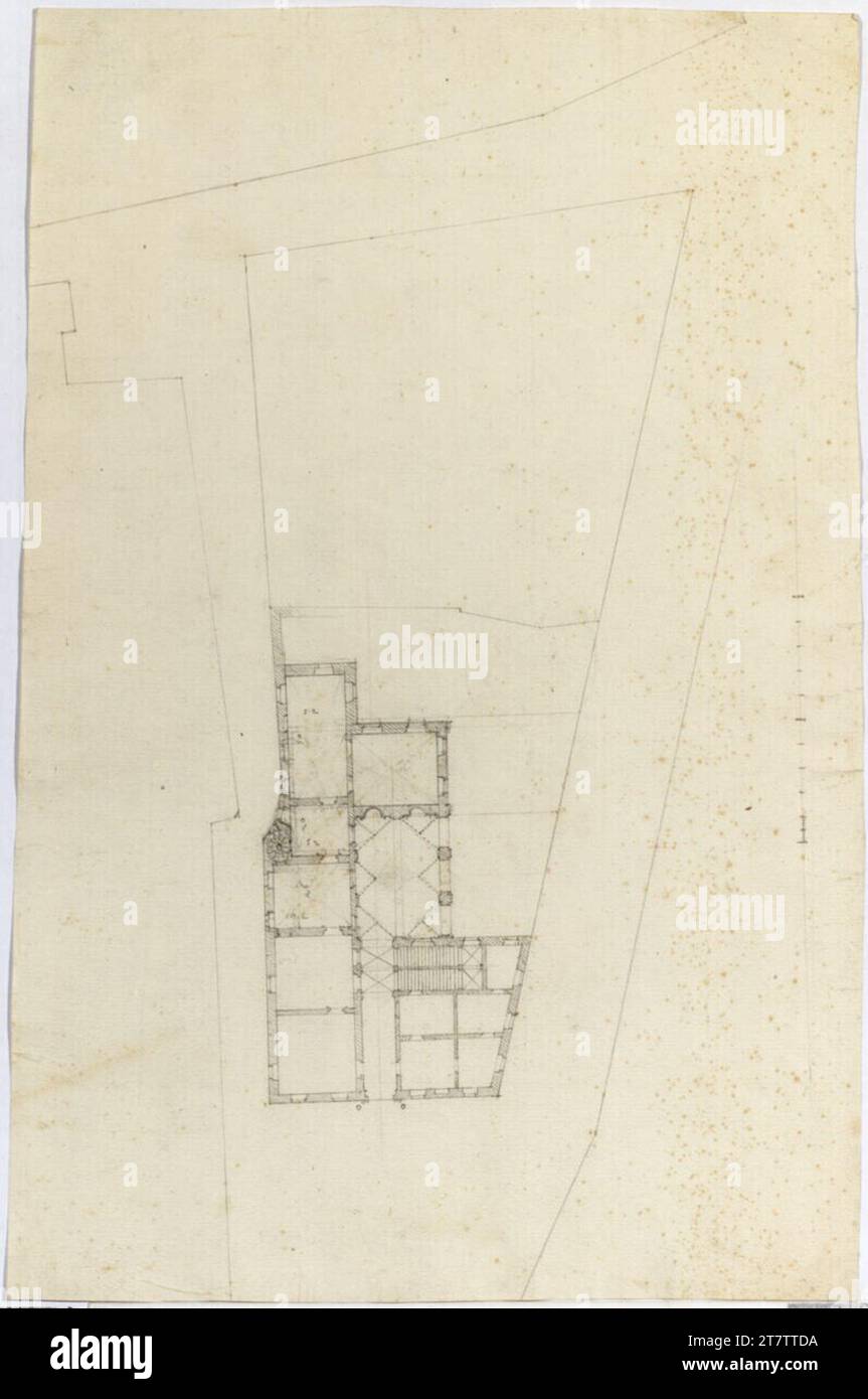 Francesco Borromini (Zeichner in) Rome, Palazzo Carpegna, northern part of the palace (Palazzo ...