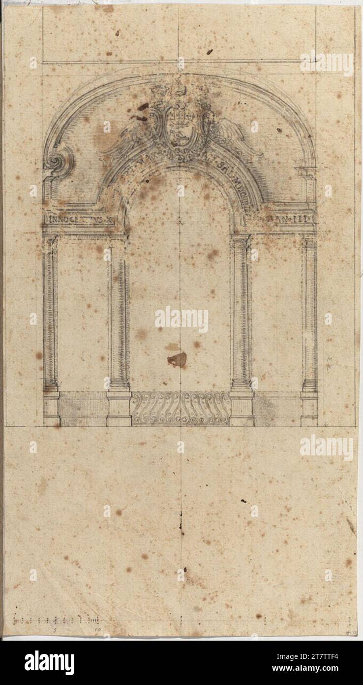 Francesco Borromini (Zeichner in) Rome, Palazzo Pamphilj, Serlian ...