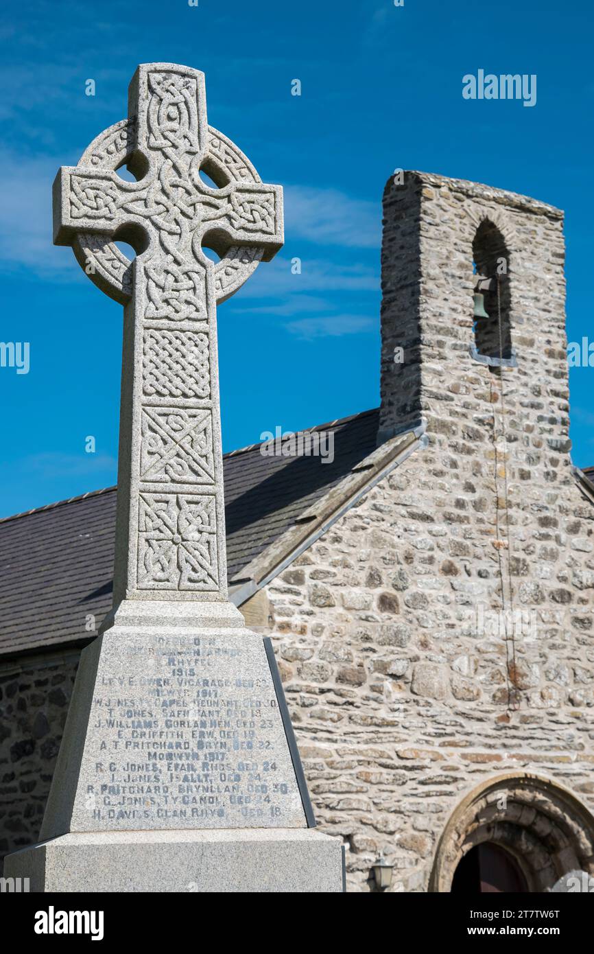 St Hywyn church Aberdaron in Gwynedd on the Lleyn Peninsula North Wales ...