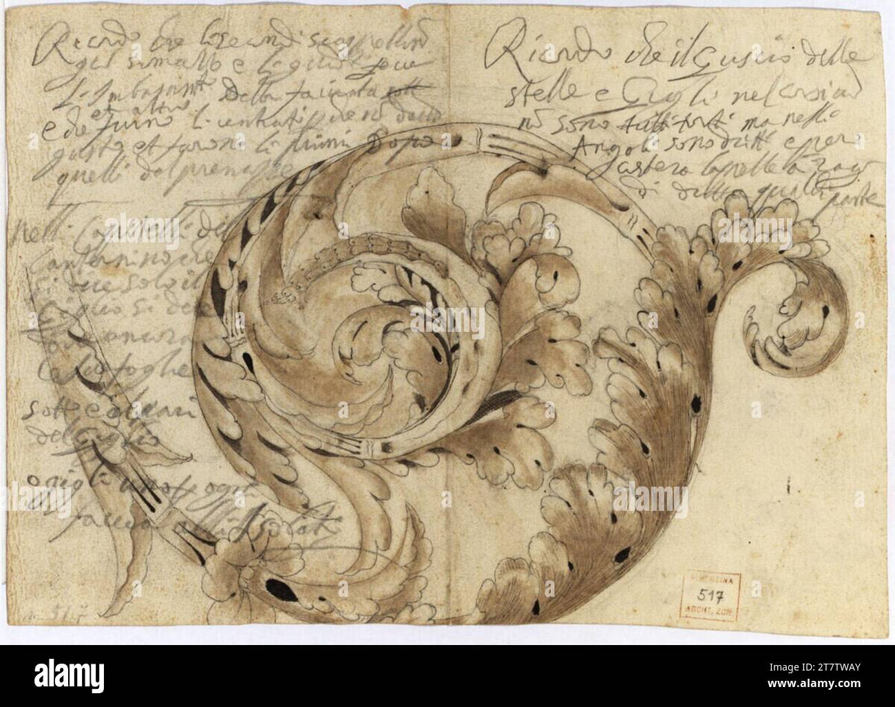 Anonym (Zeichner in) Rome, Sant ’Ivo Alla Sapienza , Detailed study of ...