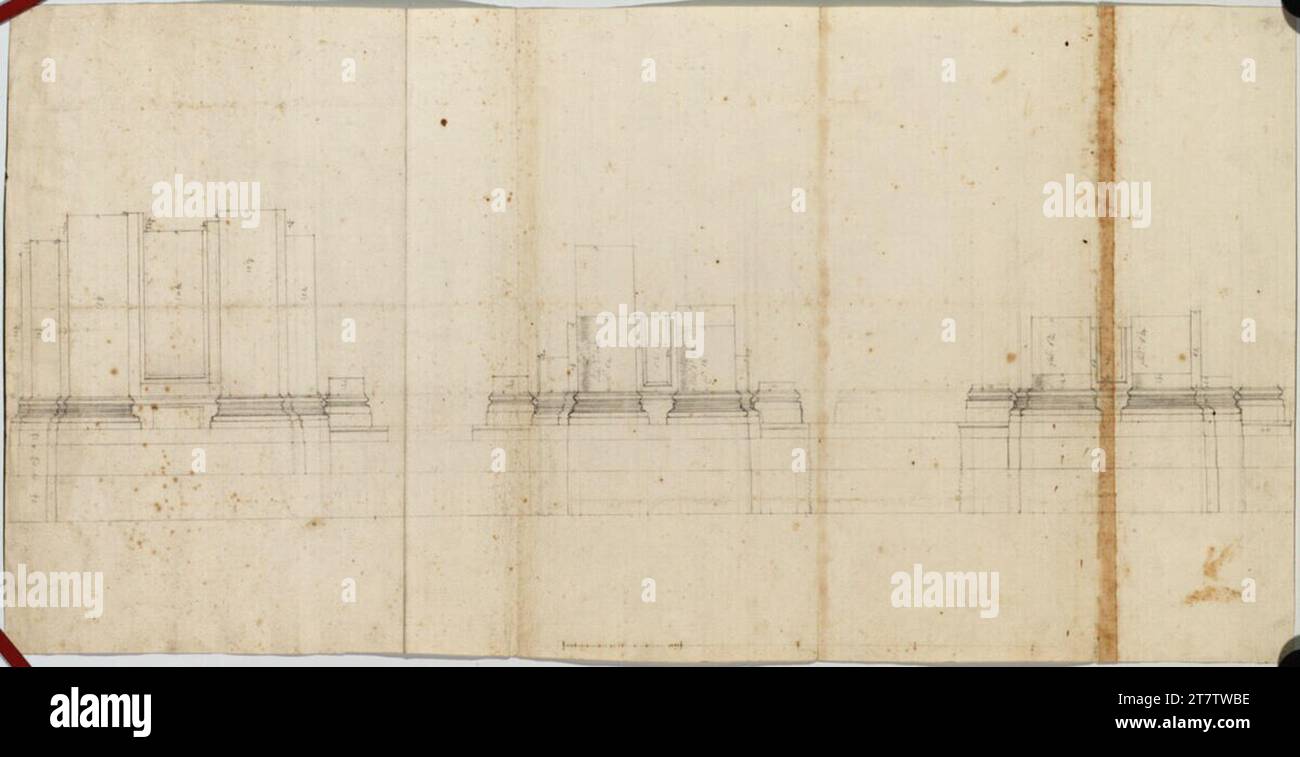 Francesco Righi (Zeichner in) Rom, Sant' Agnese in Agone, Fassade ...