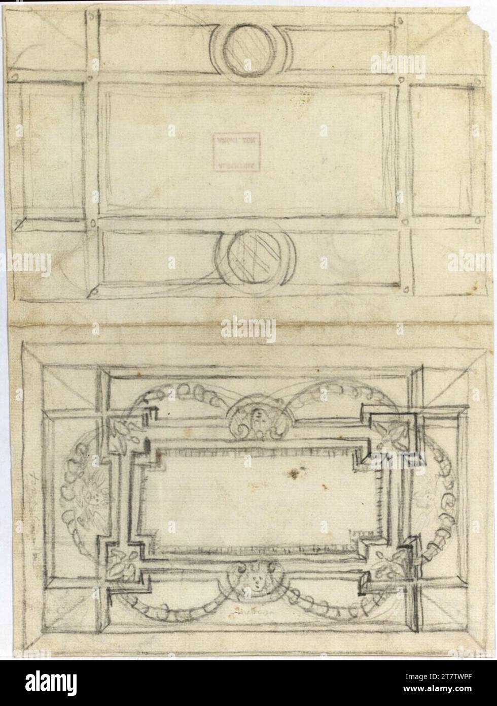 Francesco Borromini (Zeichner in) Rome, Palazzo Falconieri , Ceiling ...