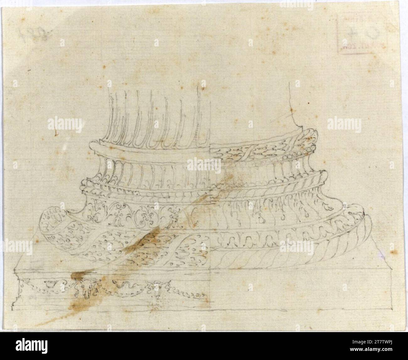 Francesco Borromini (Zeichner in) Indefinite (Rome?), Ancient Color ...