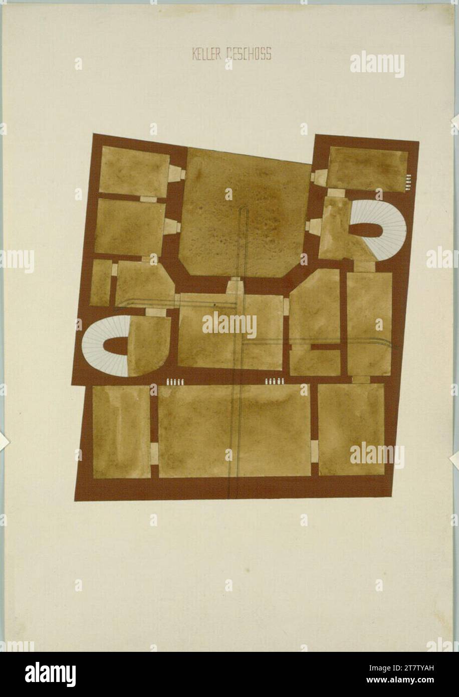Carl von Hasenauer Rental house draft with corrections from Sicard von ...