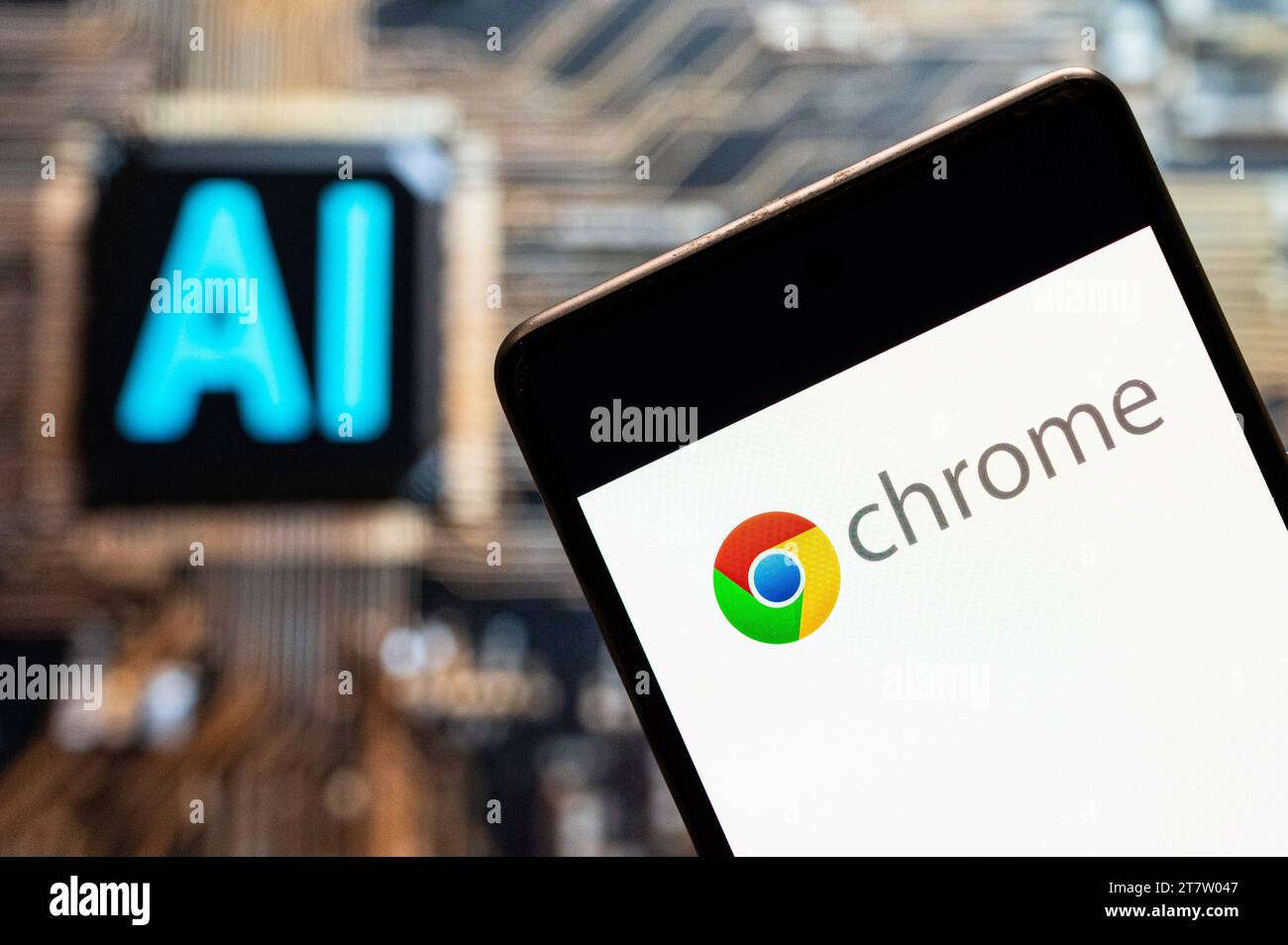 In this photo illustration, the American web browser developed by ...