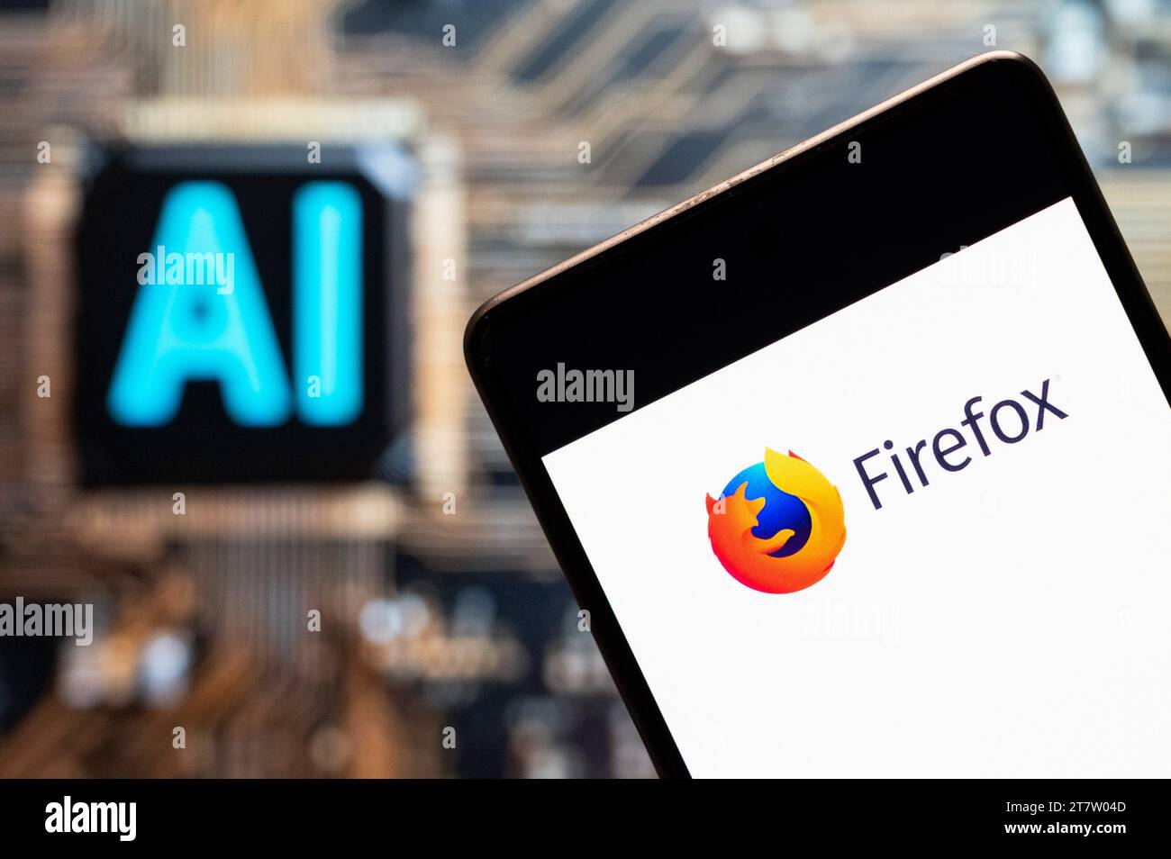 In this photo illustration, the open-source web browser developed by ...