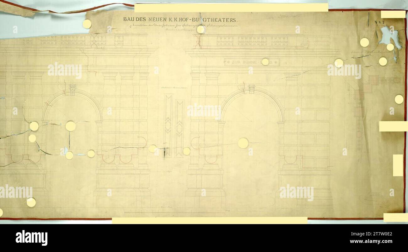 Carl von Hasenauer Vienna I, Burgtheater, actor substructure, floor ...