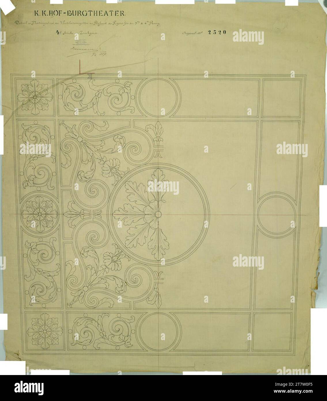 Carl von Hasenauer Vienna I, Burgtheater, 3rd and 4th place foyer ...