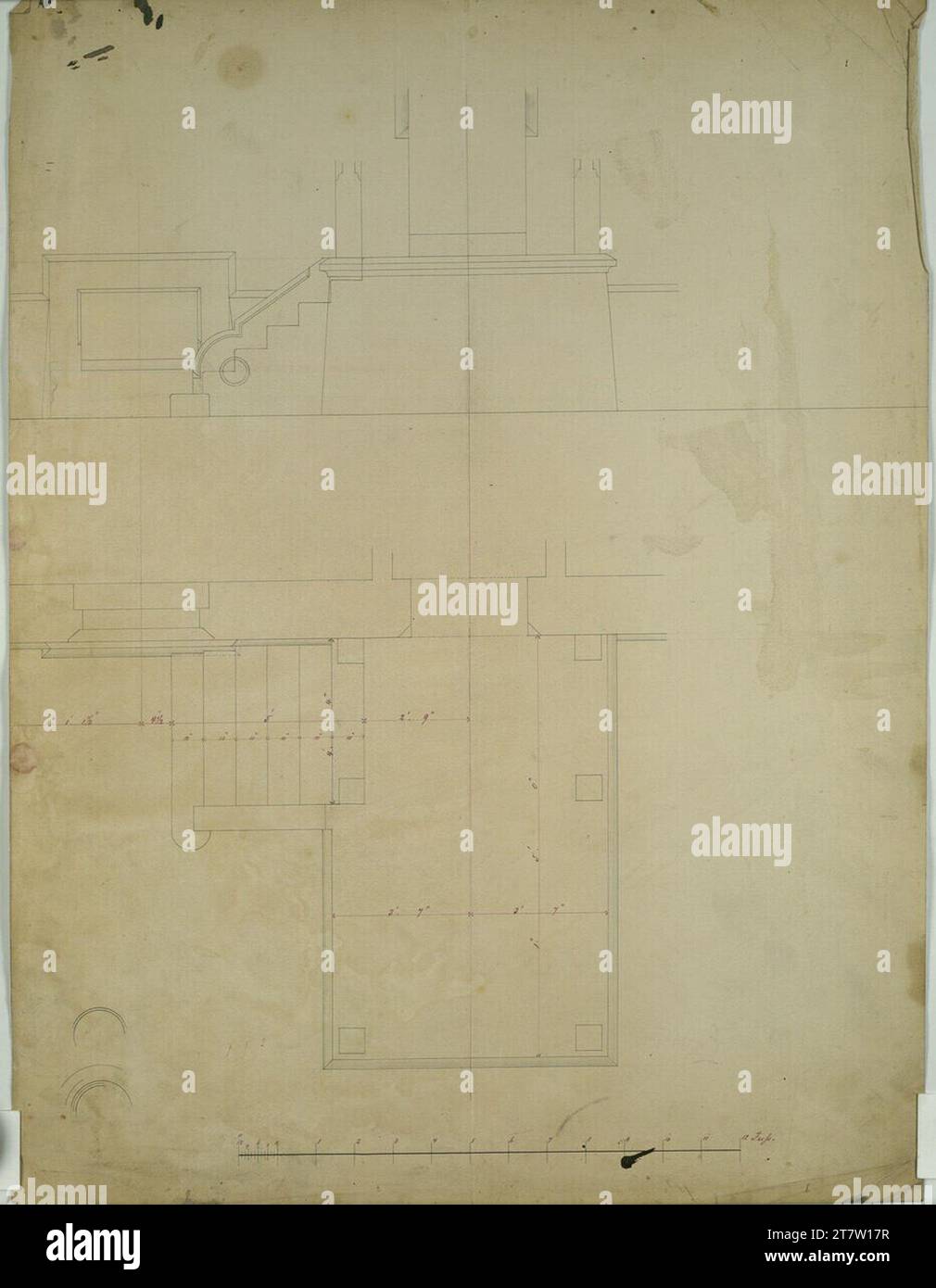 Carl von Hasenauer Design into a rectangular garden terrace, floor plan ...