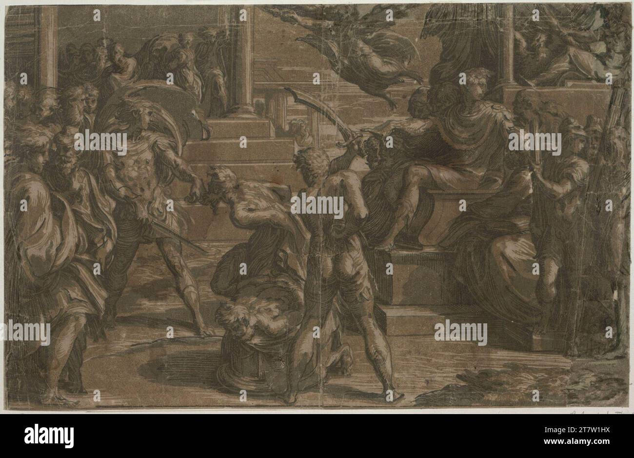 Antonio da Trento The martyrdom of St. Paulus and the conviction of St ...
