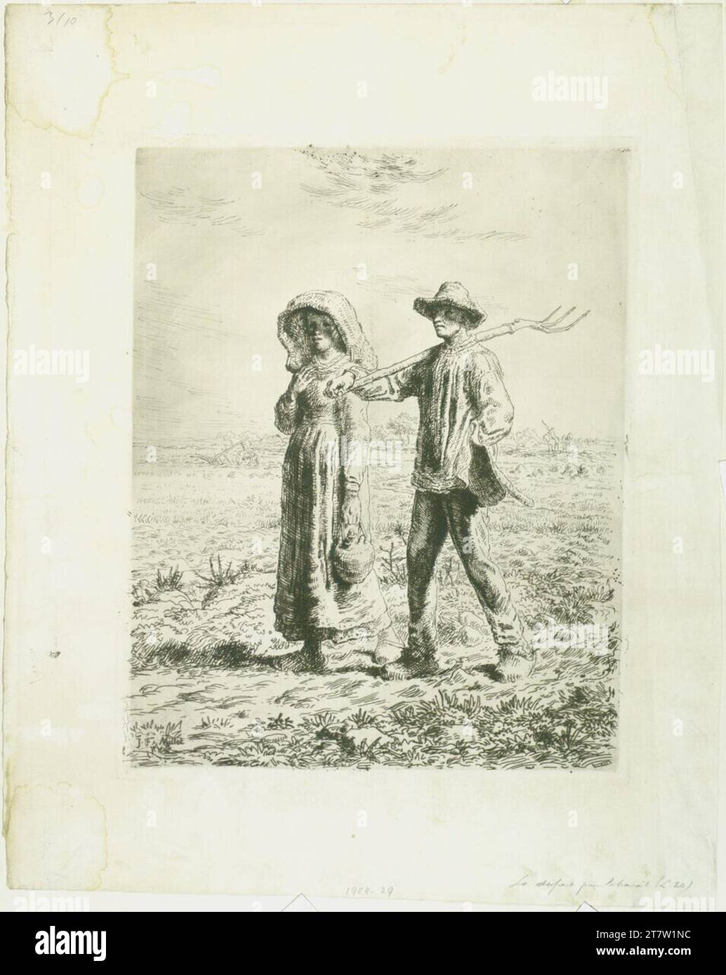 Etching by jean francois millet hi-res stock photography and images - Alamy