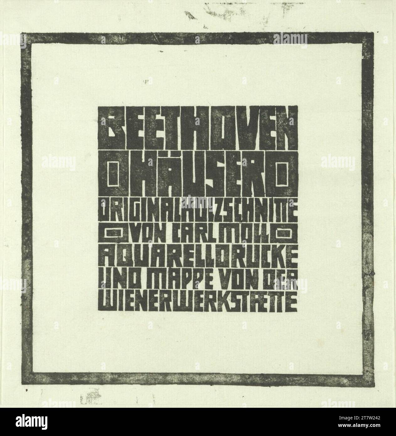 Carl Moll Beethoven houses; Title leaf. Colored woodcut ca. 1902 , 1902 ...