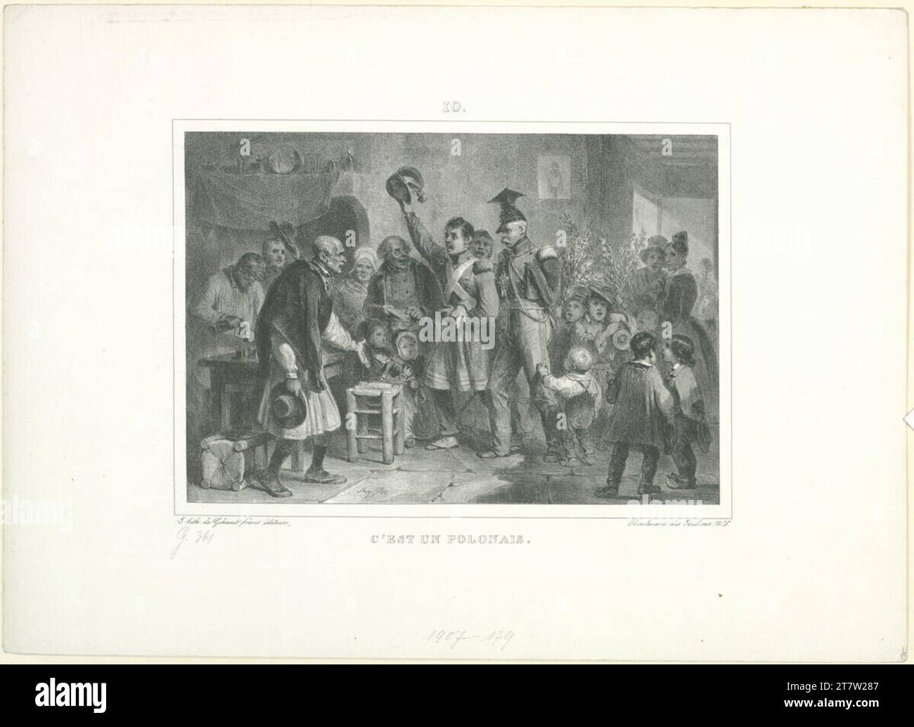 Auguste Raffet He's a Pole. Lithography 1832 , 1832 Stock Photo - Alamy