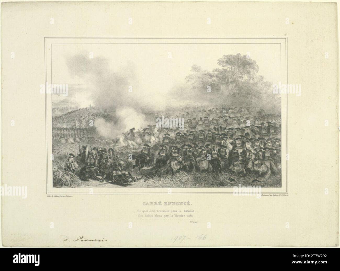 Auguste Raffet Square pressed. Lithography 1835 , 1835 Stock Photo - Alamy