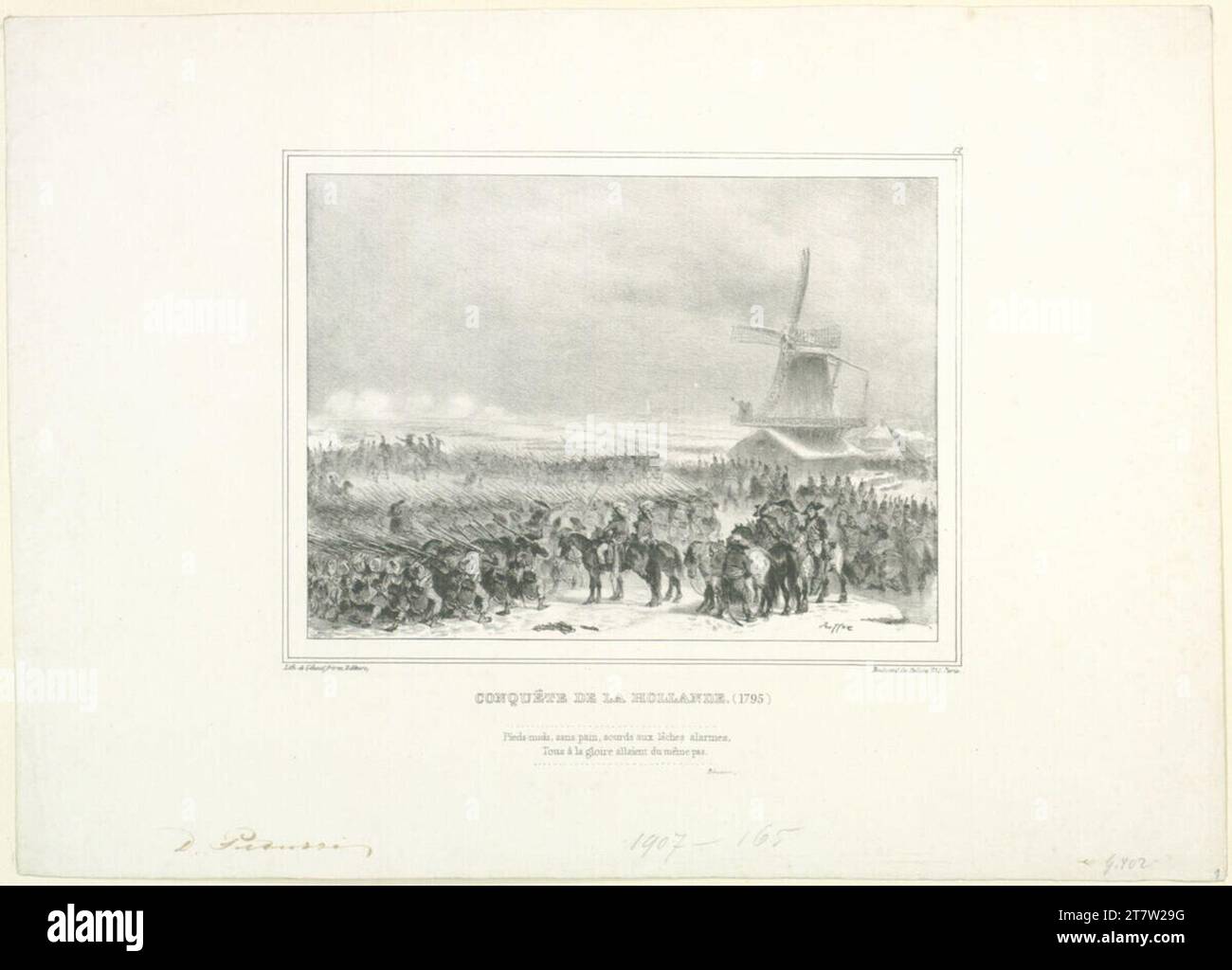 Auguste Raffet Conquest of Holland (1795). Lithography 1835 , 1835 ...