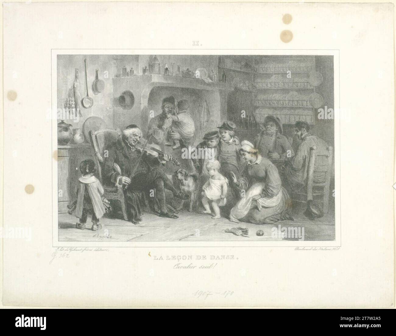 Auguste Raffet The Dance Lecon, Cavalier alone!. Lithography 1832 ...