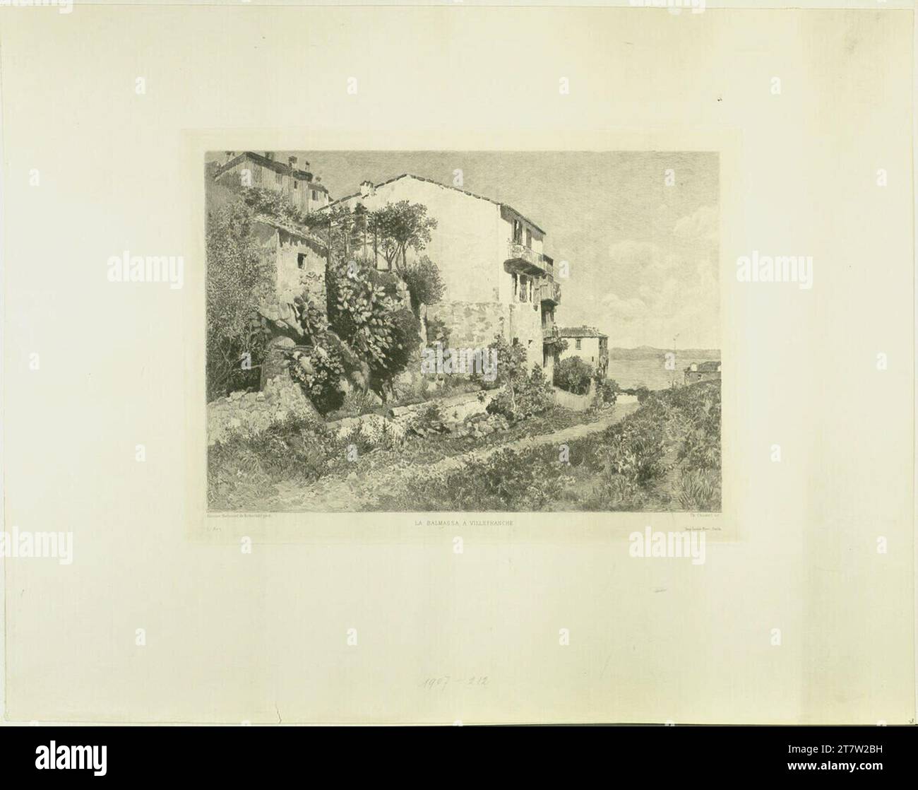 Nathaniel de Rothschild BALMASS, to the southway. etching Stock Photo ...