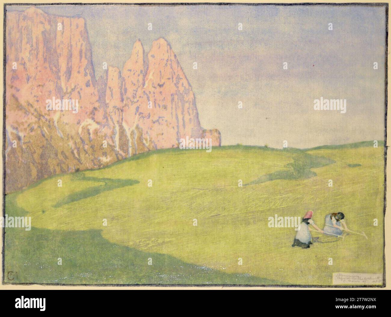 Carl Moser Alpenwiese. Color cutting; Japanese paper 1907 , 1907 Stock ...