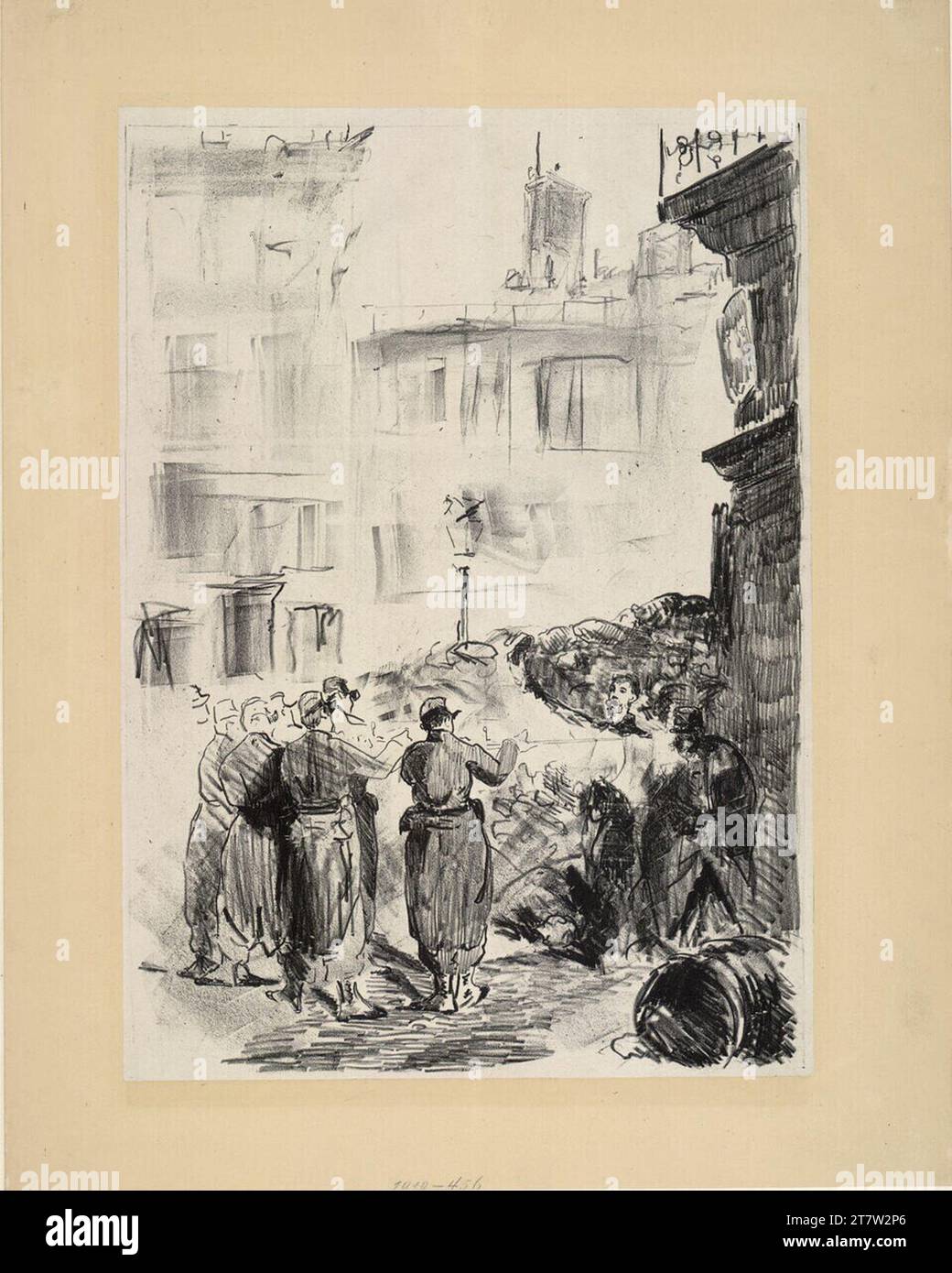 Edouard Manet The barricade (scene from the uprising of the Paris ...