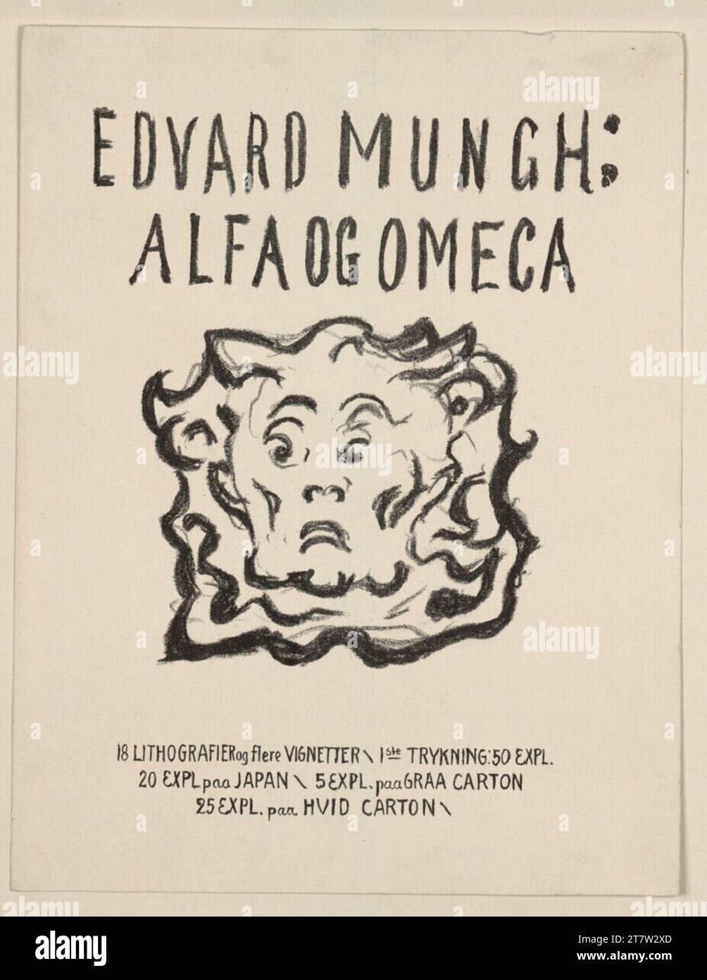 Edvard Munch Alpha and Omega: title page. Lithography 1908-1909 , 1908/ ...