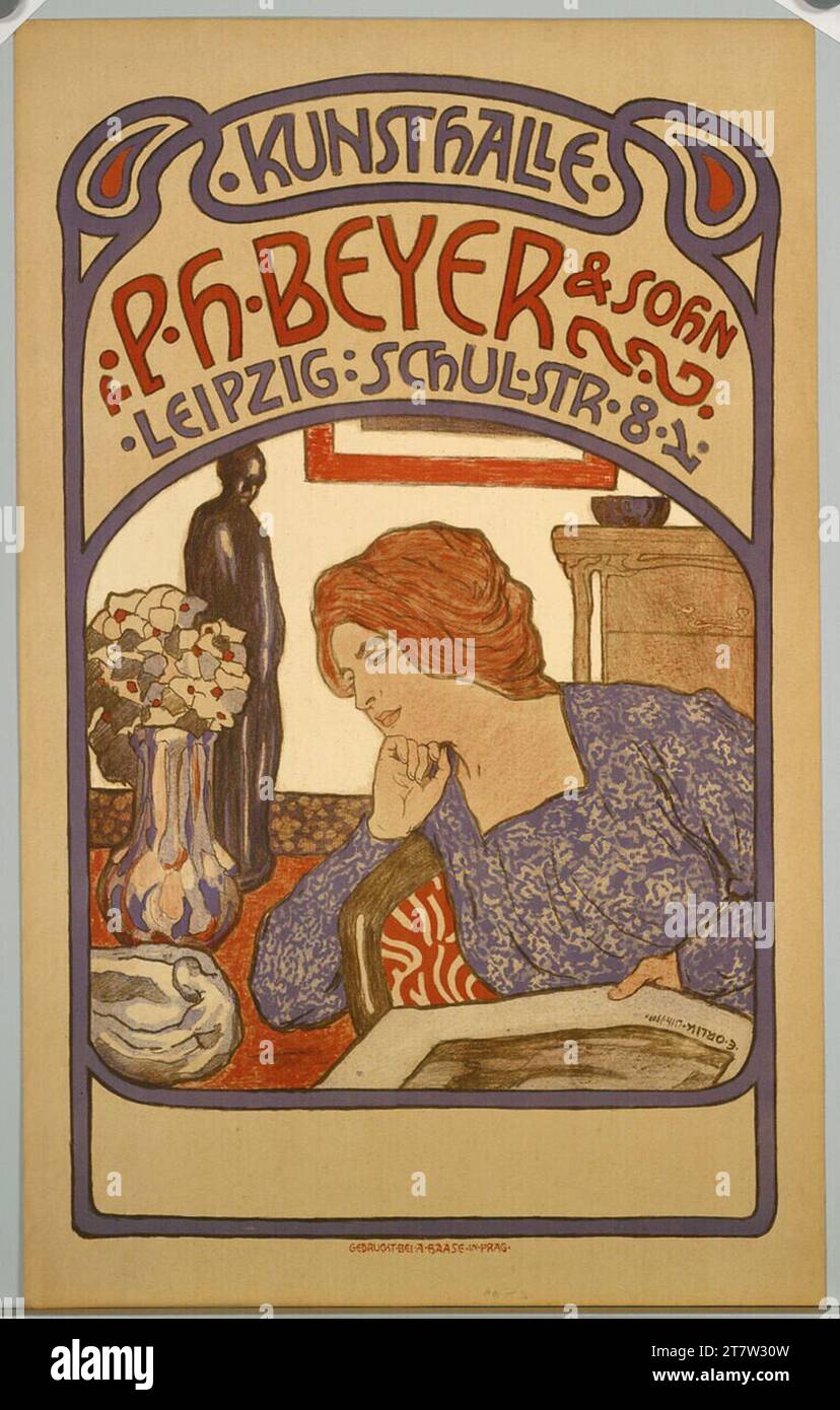 Emil Orlik Kunsthalle P. H. Beyer & Sohn; Leipzig (Blankoplakat). Color ...