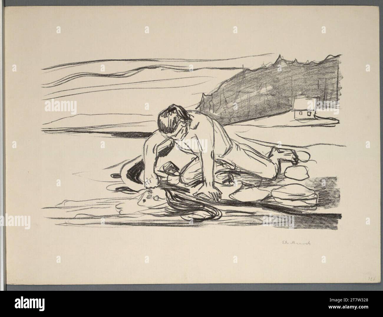 Edvard Munch Omega's death. Lithography 1908-1909 , 1908/1909 Stock Photo - Alamy