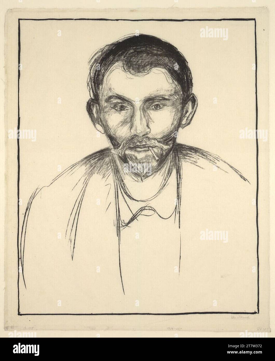 Edvard Munch Stanislaw Przybyszewsky. Lithography with litho -series in ...