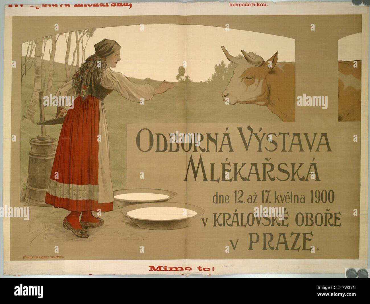 Karel Simunek Exhibition of milk; 1900; IN PRAGUE. Color 1899 , 1899 ...