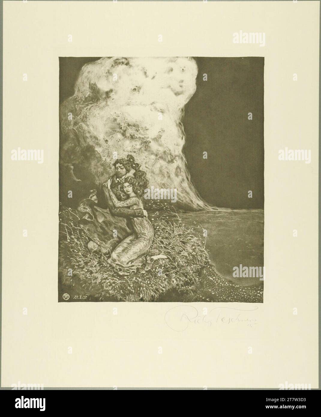 Richard Teschner Sturm . etching 1915 , 1915 Stock Photo - Alamy