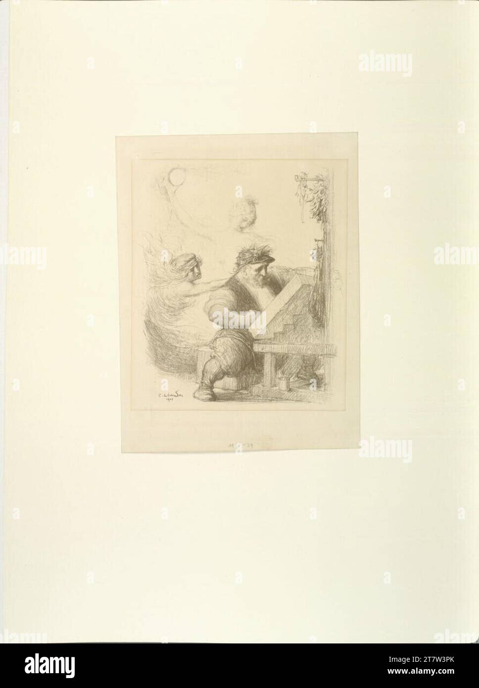Charles Léandre Der Lithograph. Lithography 1903 , 1903 Stock Photo - Alamy