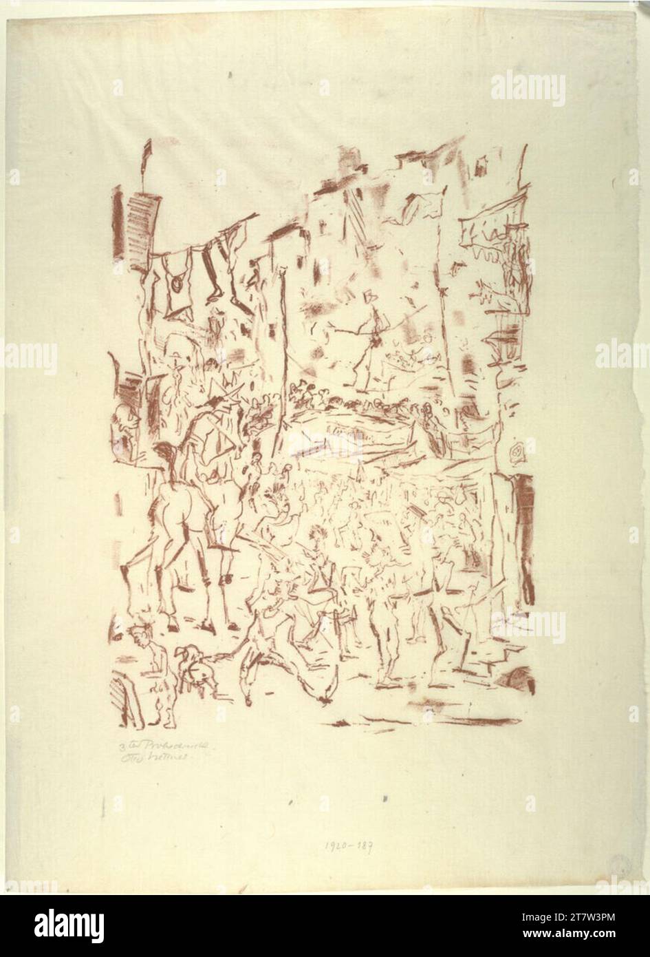 Otto Hettner Juggler. Lithography in Red Chalk , Japanese paper 1918 ...