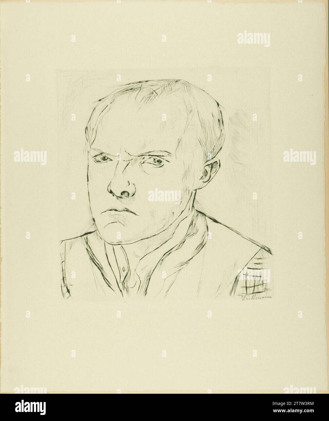 Max Beckmann Faces; Self -portrait. Etching, handmade paper 1917 , 1917 ...